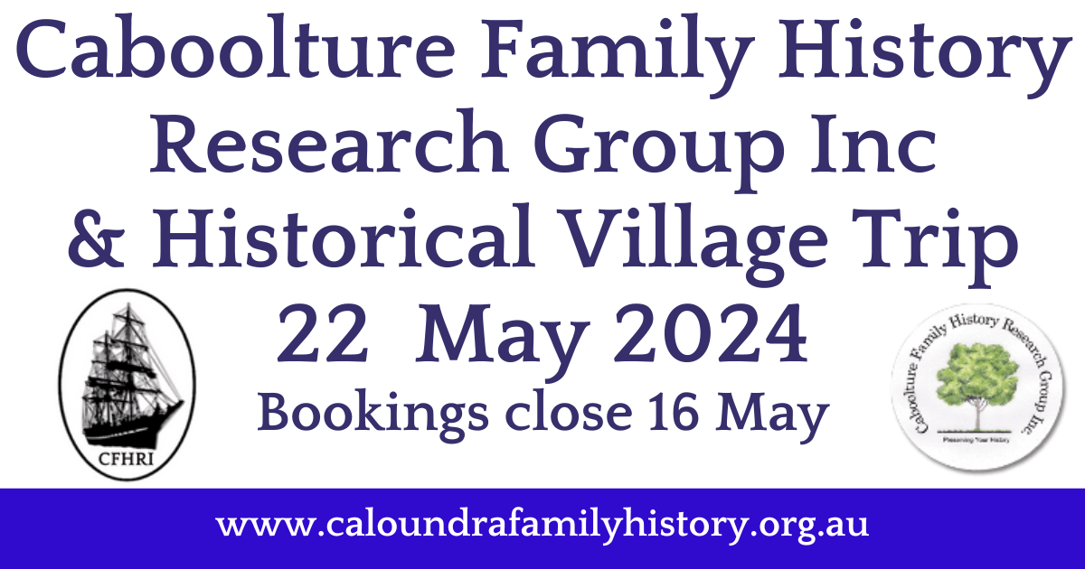 Carpool trip to Caboolture Family History Research Group Inc ...